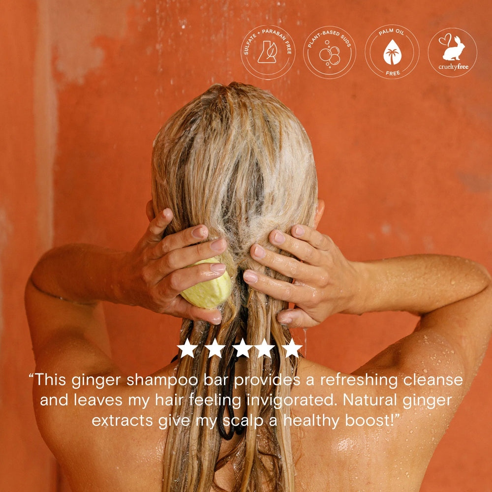 Ginger Shower Bundle | All-Natural Bar Soap Shampoo And Conditioner